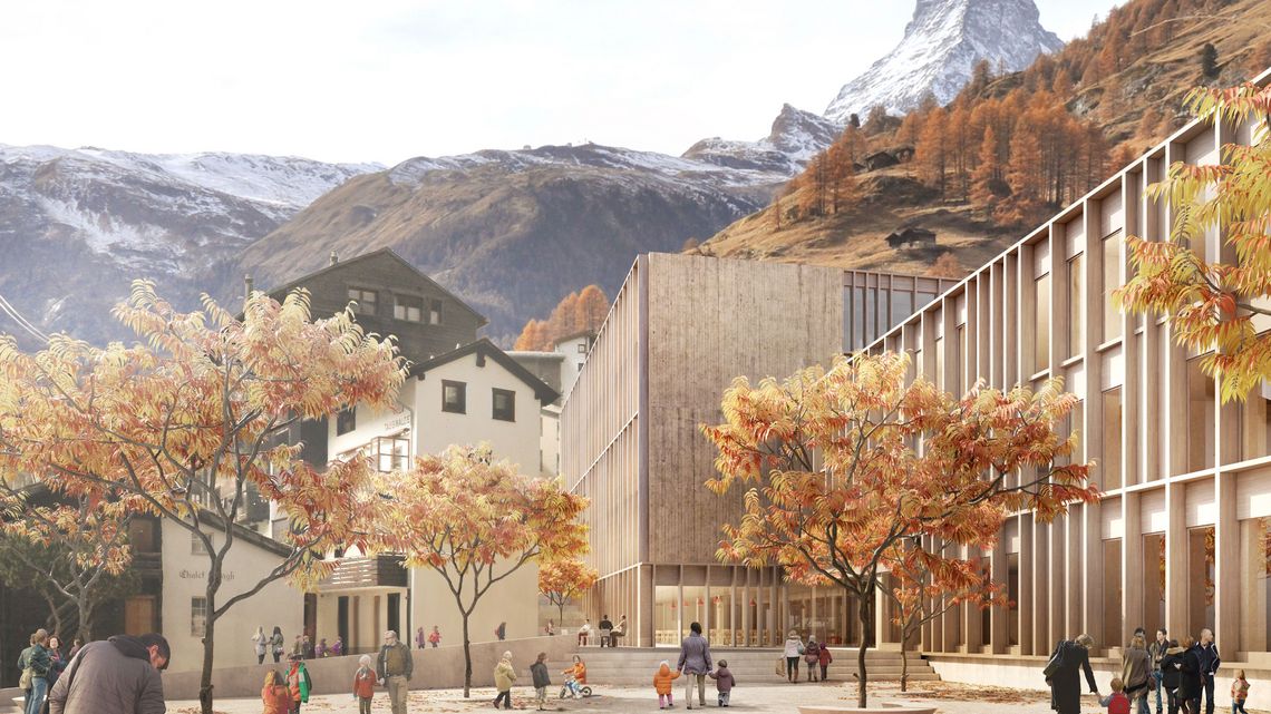 Neubau Schulhaus Walka, Zermatt - eicher+pauli